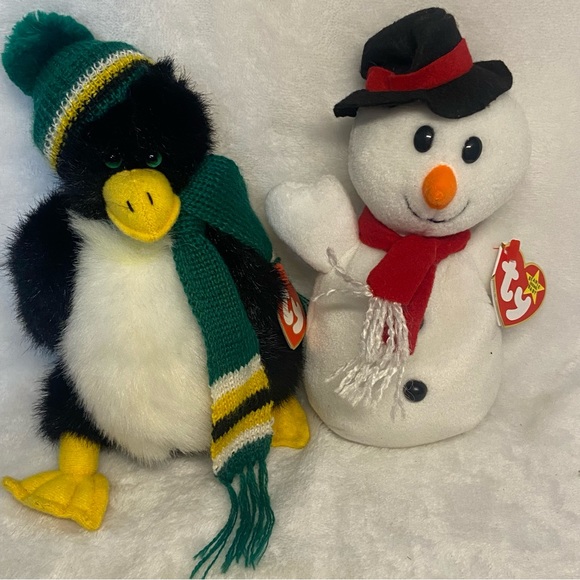 Ty | Toys | Ty Beanie Babies Snowball The Snowman Vintage 993 Attic ...